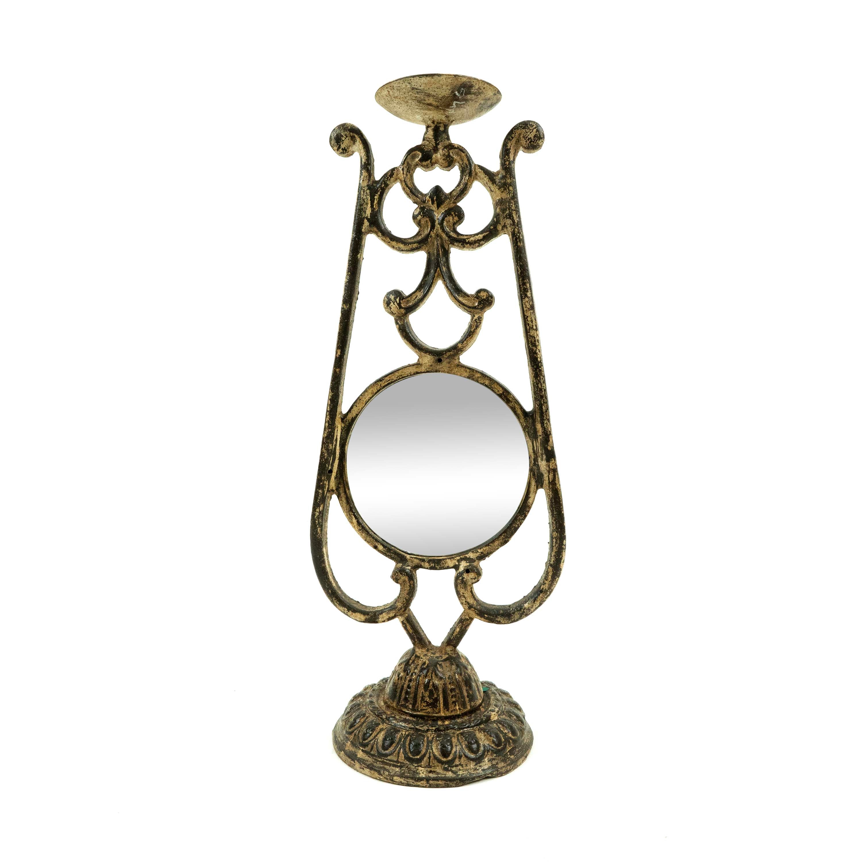 Buy Candle Holder |Cast Iron Candle Stand With Mirror |Shop at Beruru