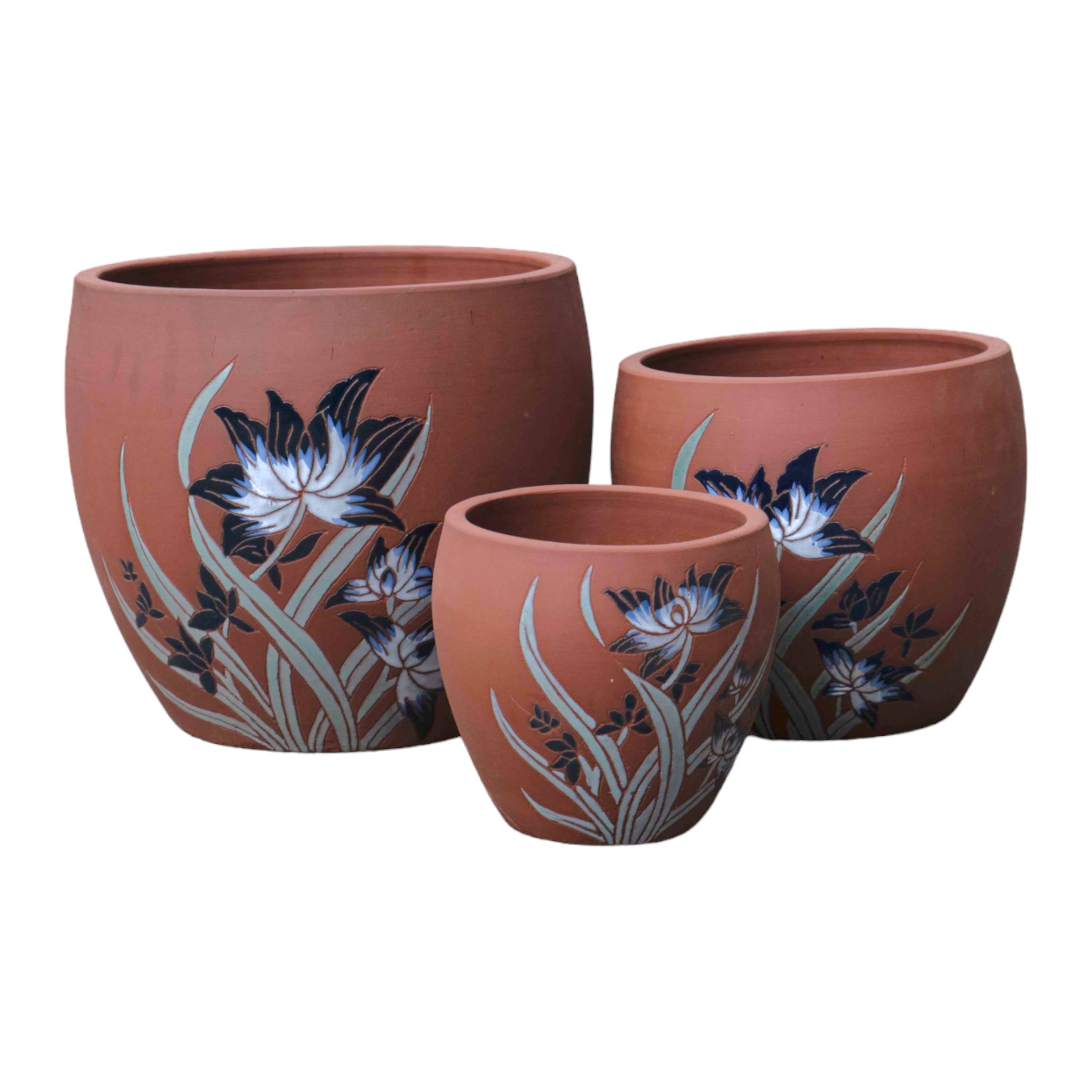 Terracotta Motif Pot – Beruru