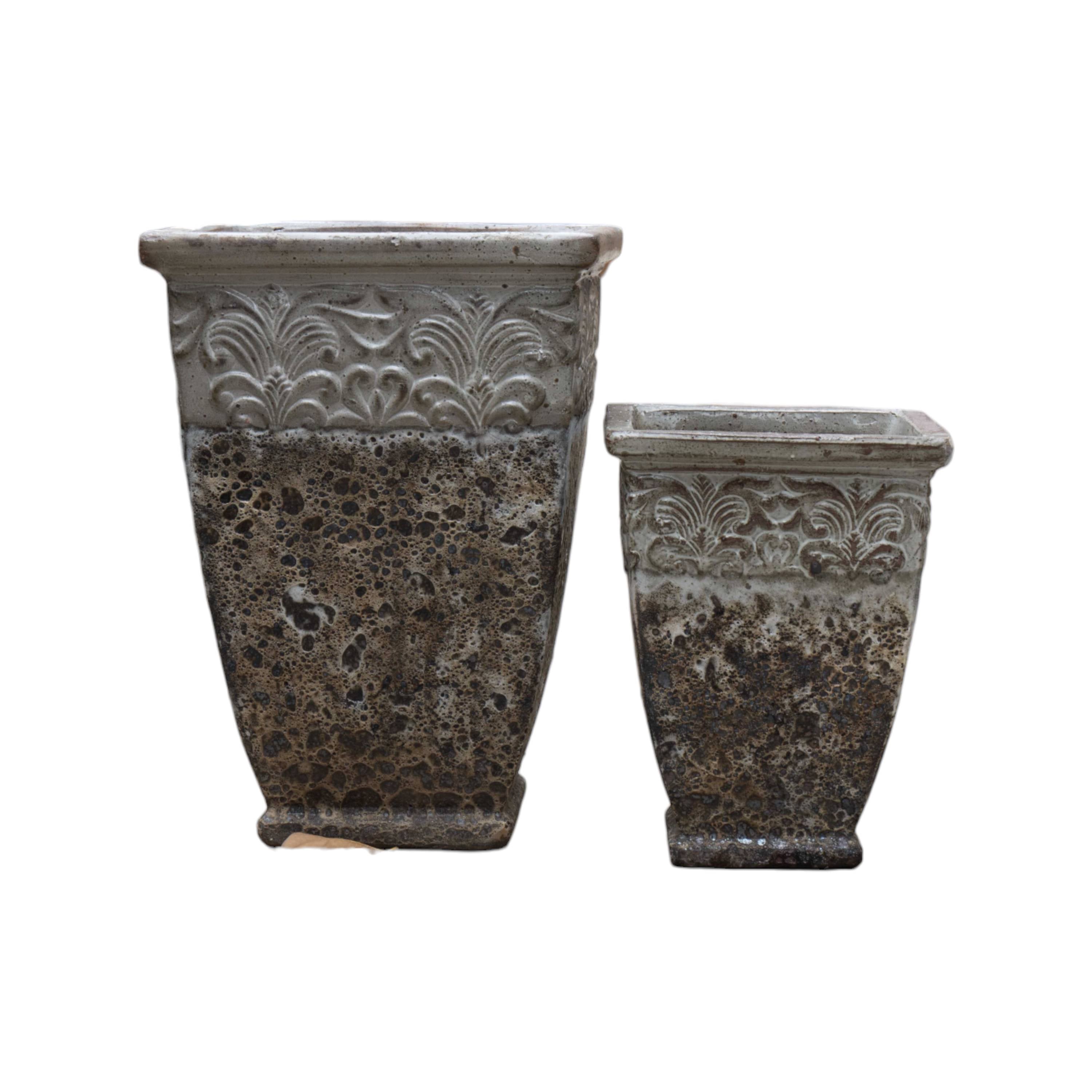 Buy Planters |Relic Border Engraved Pot |Shop at Beruru