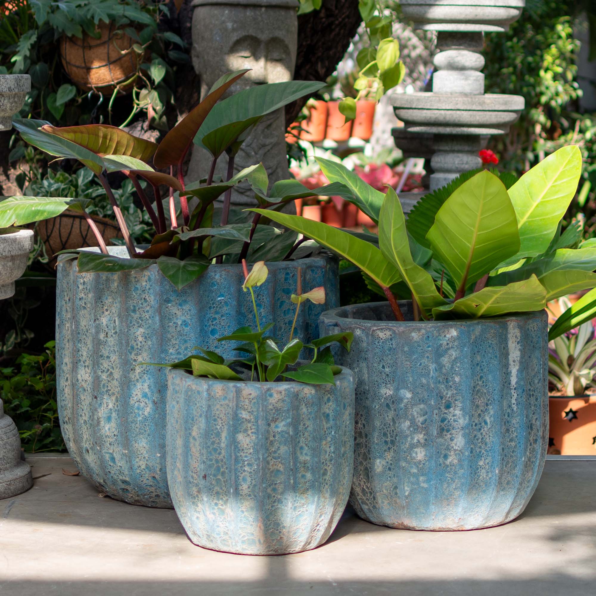 Buy Planters | Mediterranean Ocean Round Pot | Shop At Beruru