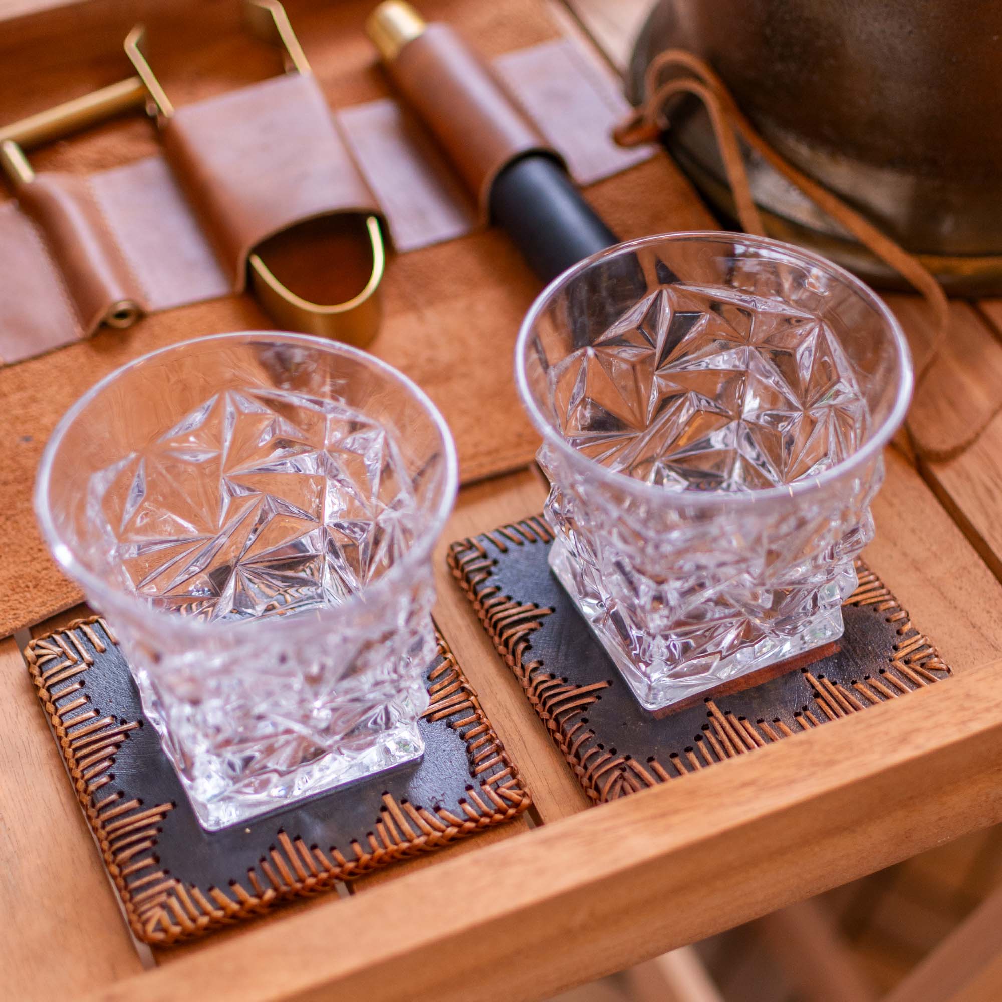 Buy Tableware |Flower Square Tea Coaster (Set of 4) |Shop at Beruru