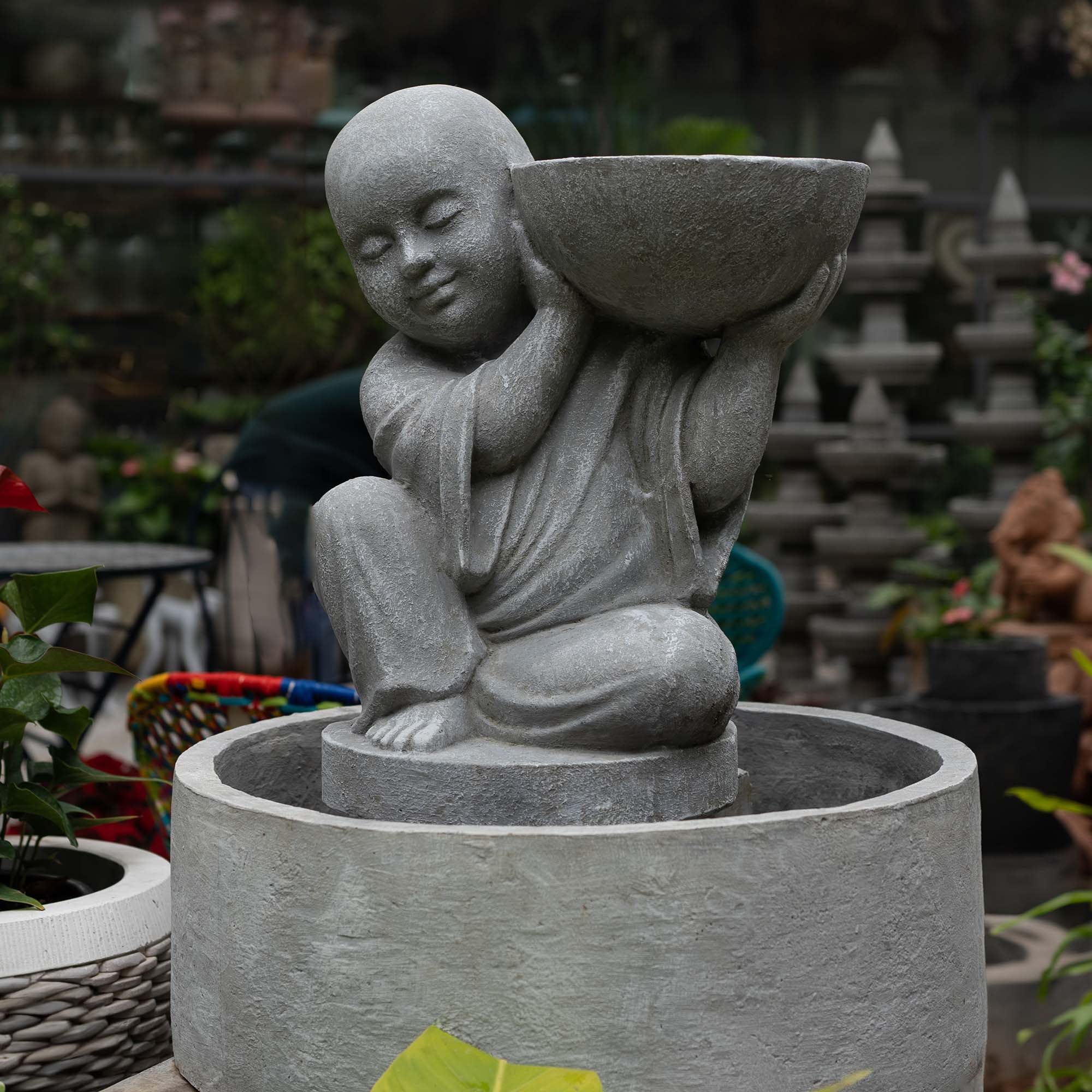 Buy Fountains | Monk Planter And Fountain | Shop at Beruru