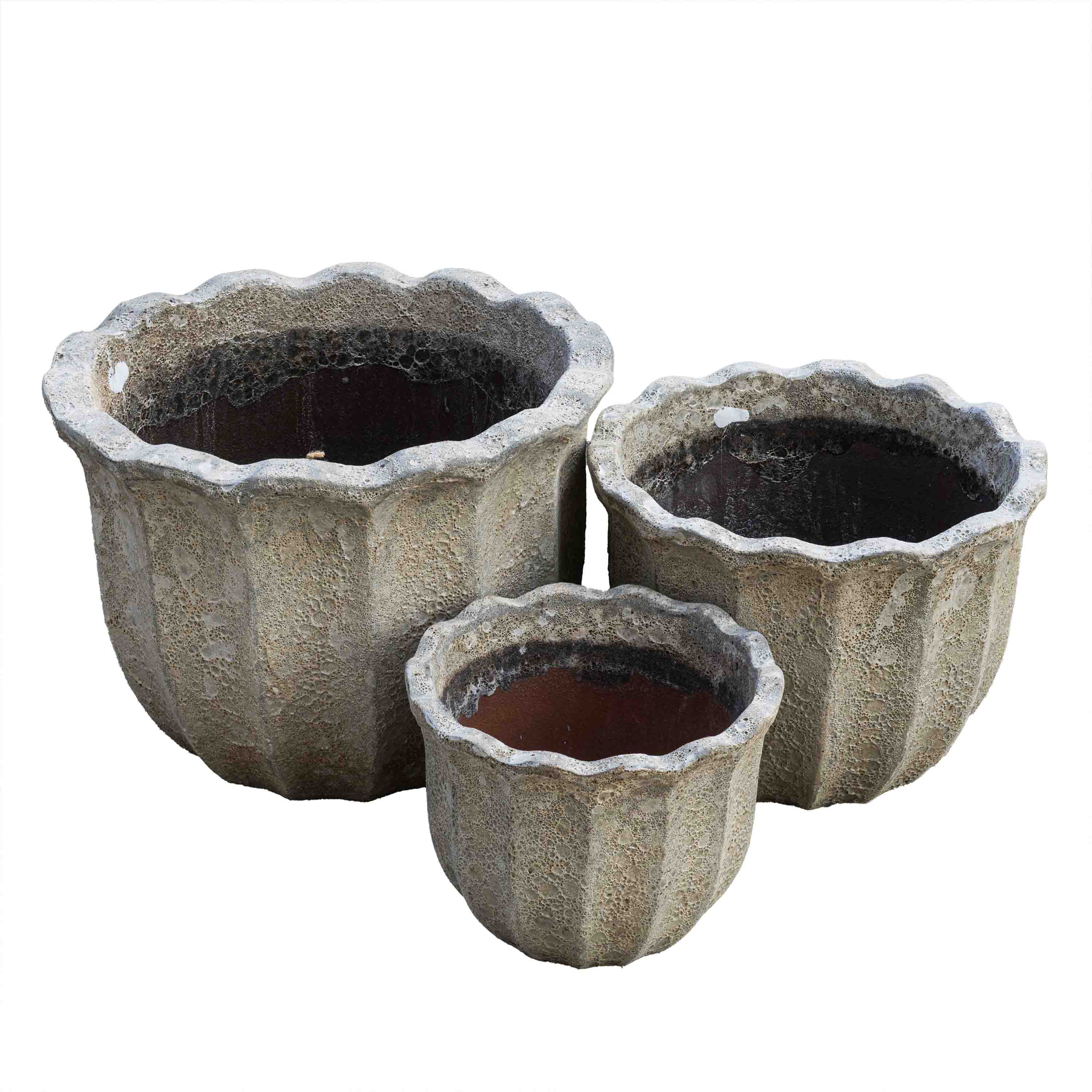 Buy Pots and Planters | Atlantic Glazed Curved Pot | Shop At Beruru