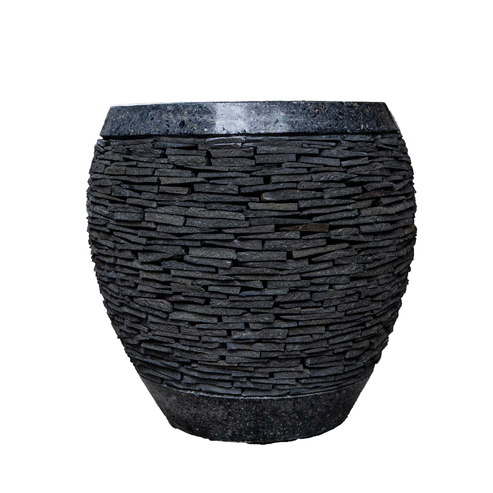 Buy Pots | Pot In Combine Plat Stone Black | Shop at Beruru