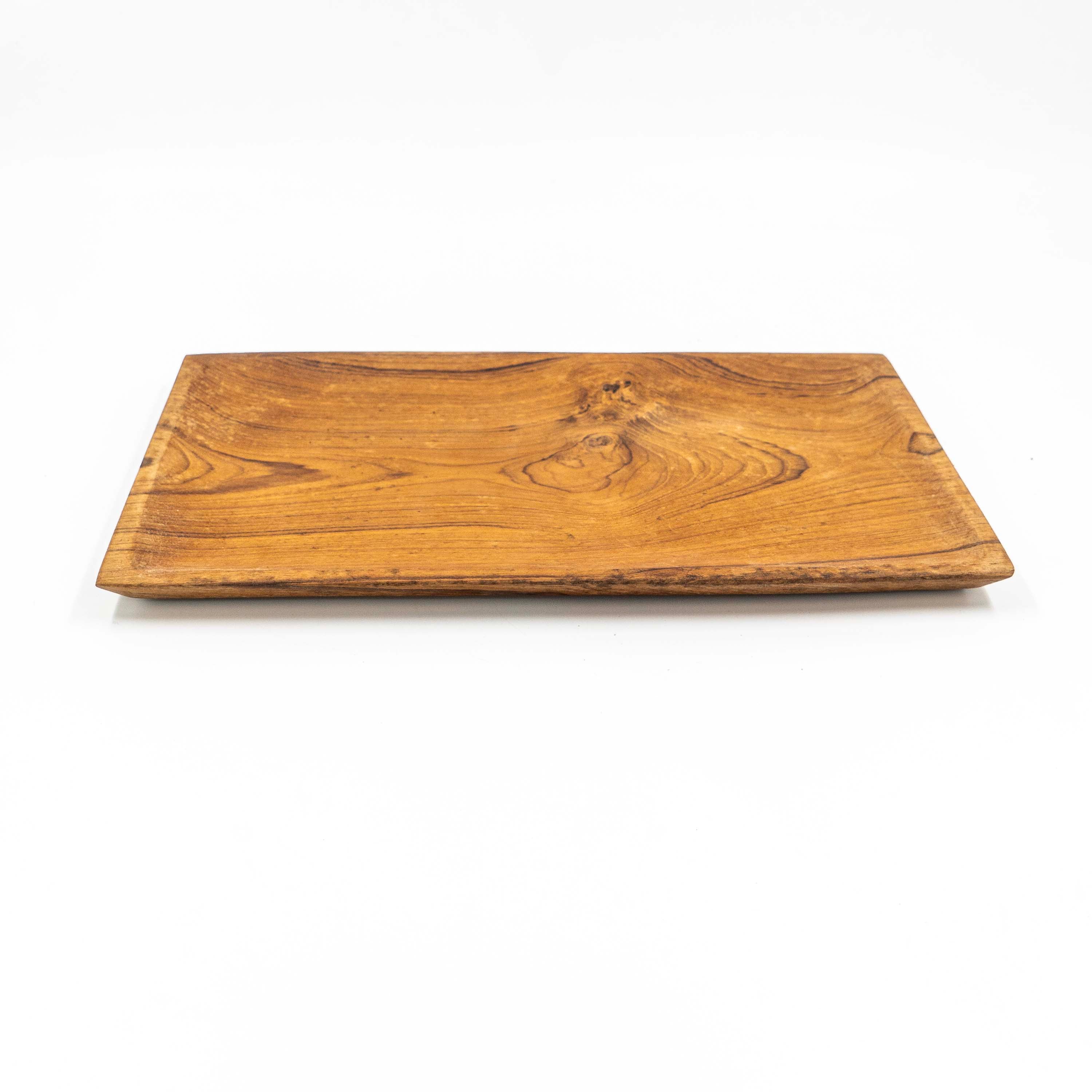 Buy Wooden Platters | Yarah Teak Wood Rectangle Platter | Shop at Beruru
