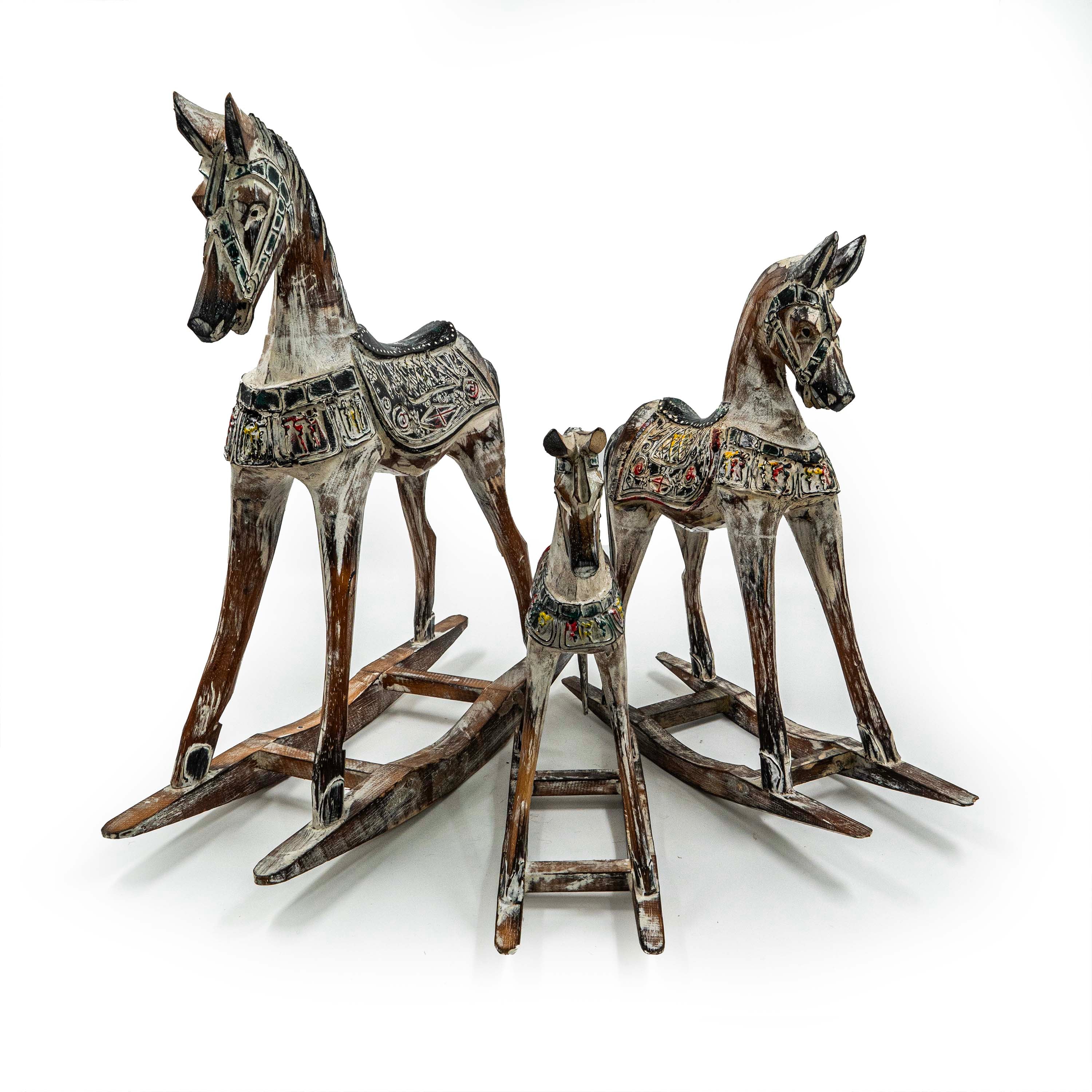 Buy Sculptures | Hand Carved Horse In Albasia Wood - Multicolor | Shop ...